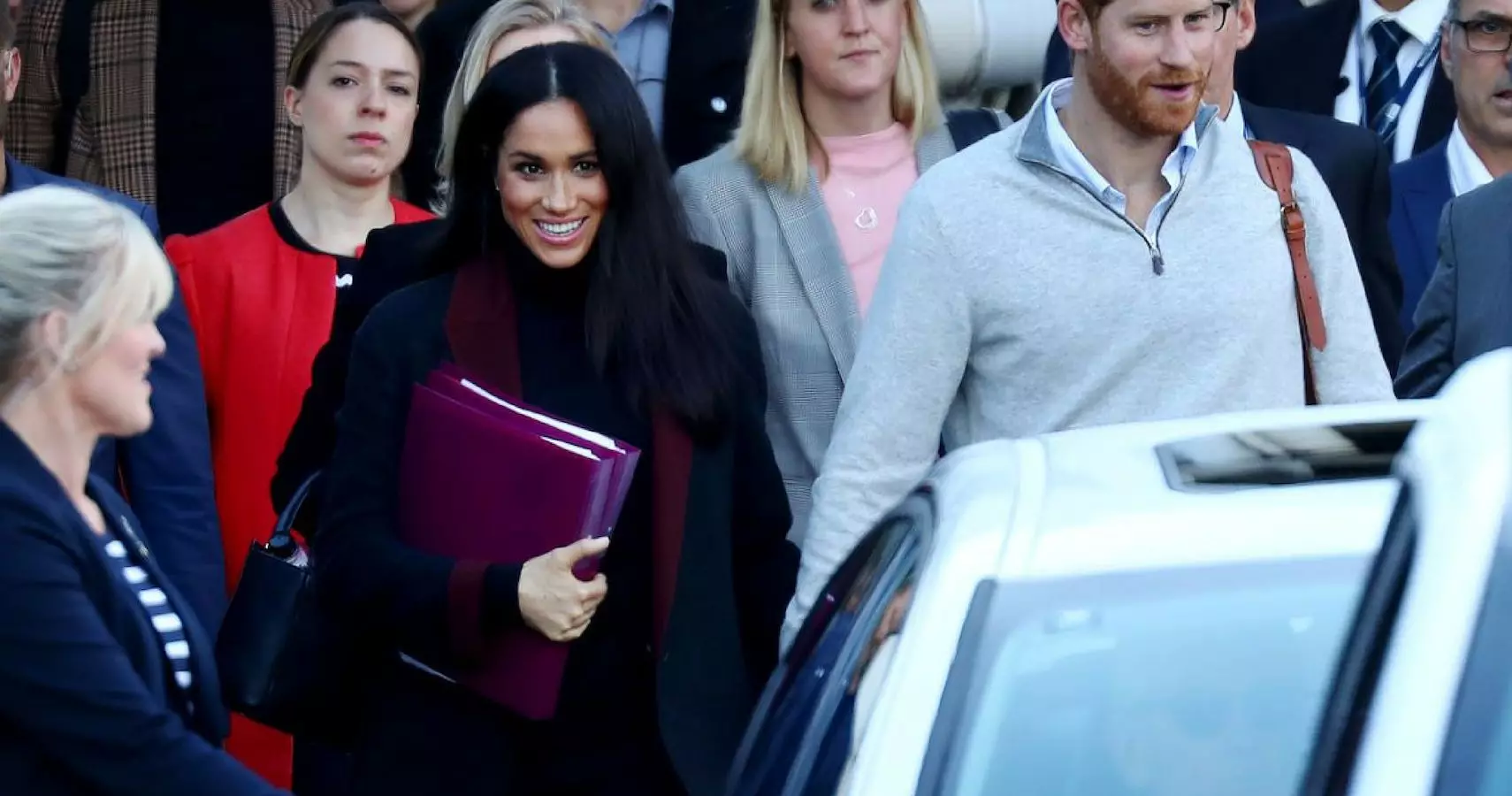 Dem Meghan Markle seng strategesch Entscheedunge fir hire Babybump ze verstoppen 10916_0