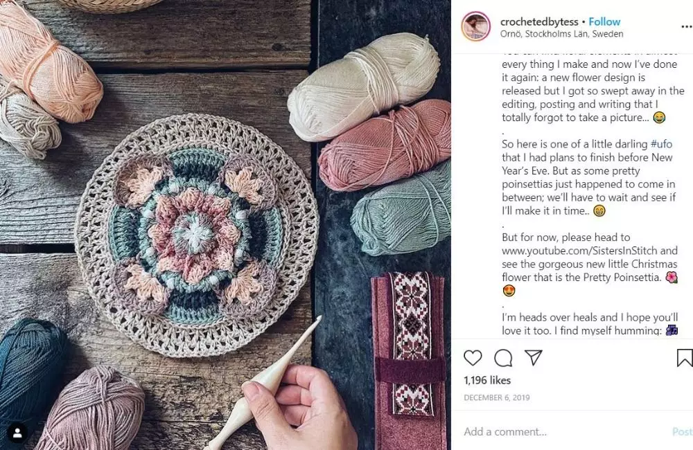 10 páxinas de Instagram de crochet para seguir para calquera interesado no traballo de agulla 1476_3