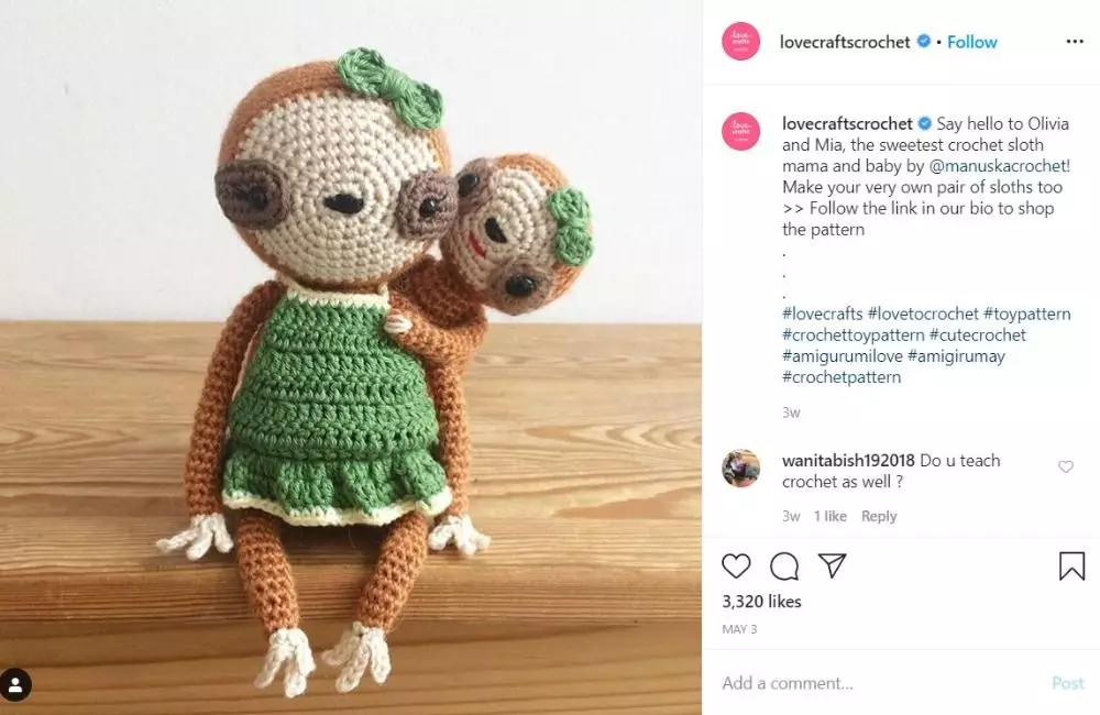 10 páxinas de Instagram de crochet para seguir para calquera interesado no traballo de agulla 1476_5