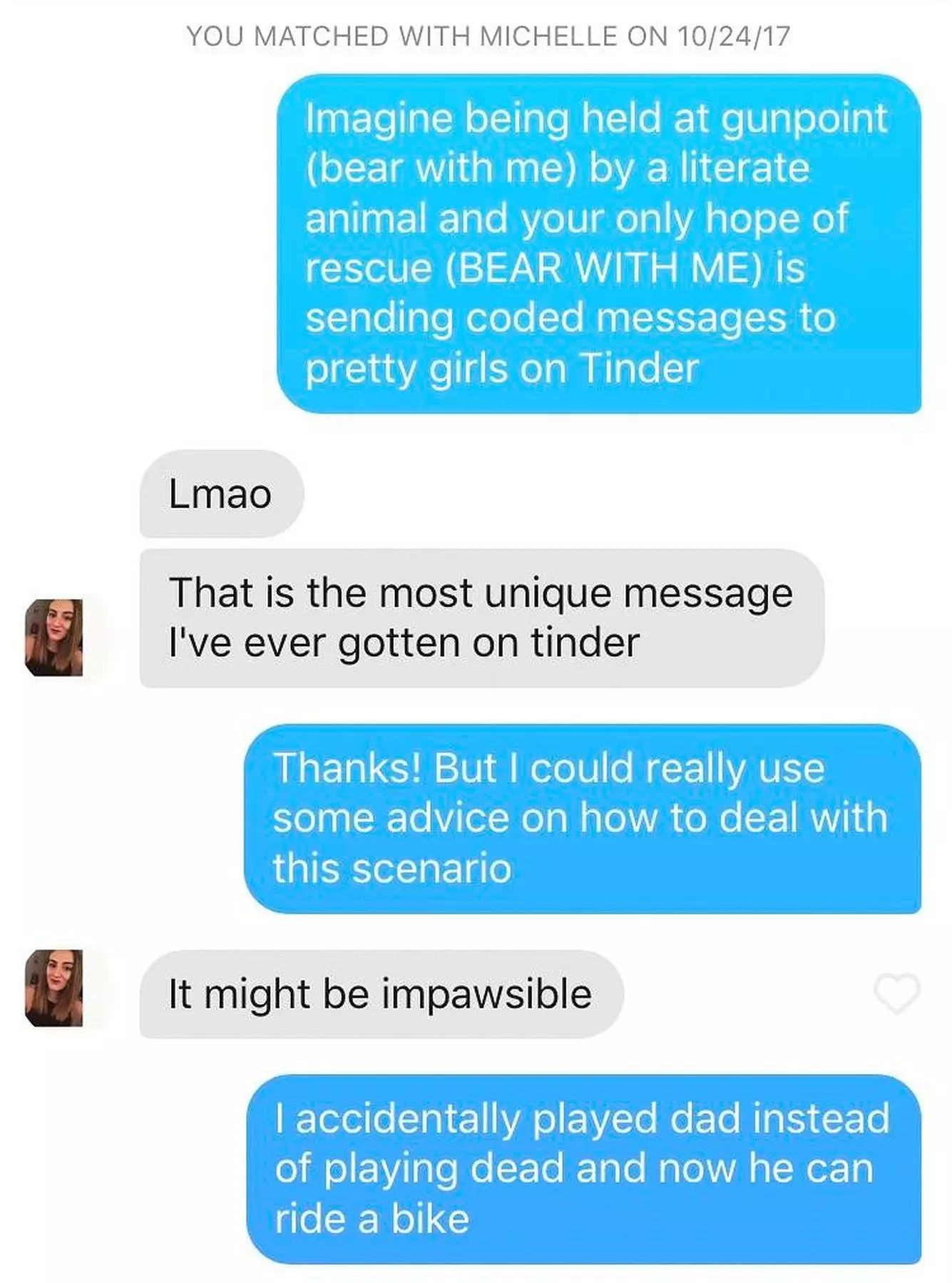 10 Tinder ຕະຫລົກເອົາເສັ້ນທີ່ຍັງເຮັດວຽກເປັນເລື່ອງຕະຫລົກຂອງພໍ່ 539_8