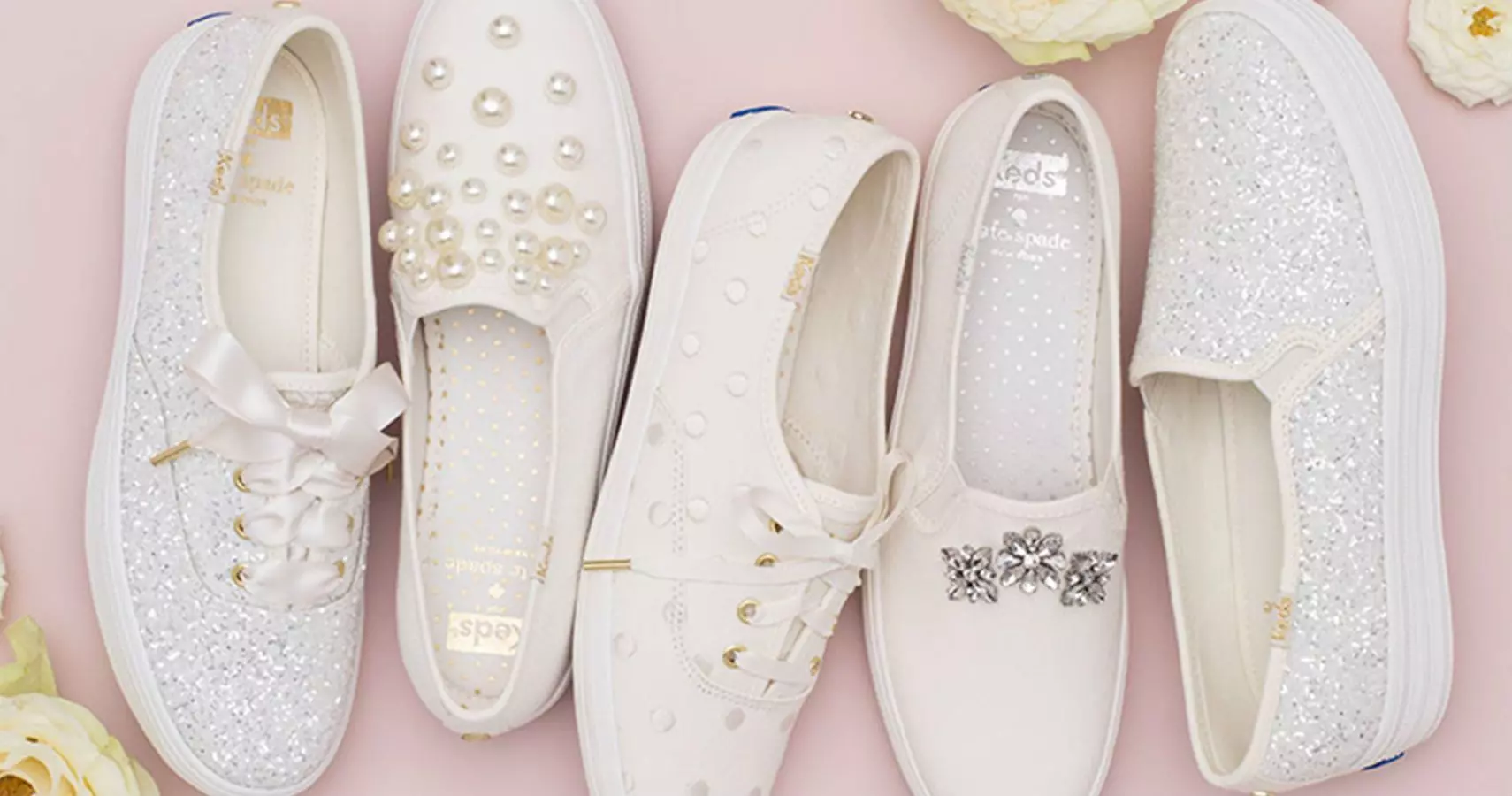 Keds en Kate Spade gearwurkje foar in kolleksje fan Bridal Sneaker 6013_0